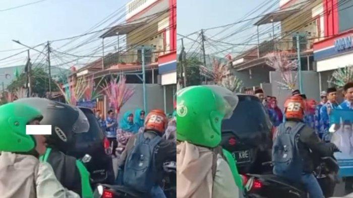Viral, Acara Pawai di Bekasi Ditegur Penumpang Ojol Kesal Jadi Terjebak Macet Telat ke Tempat ...
