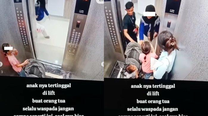 Viral, Detik-detik Seorang Ibu Diduga Lalai Tinggalkan 2 Anaknya di Dalam Lift, Warganet Geram ...