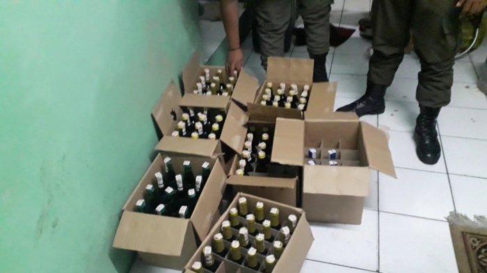 Ratusan Botol dan Puluhan Galon Minuman Beralkohol Disita Satpol PP Kota Bandung - Tribunjabar.id