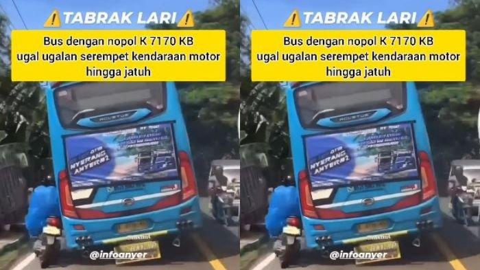 Viral Video Bus Ugal-ugalan hingga Serempet Motor di Anyer, Sopir Terancam 3 Tahun Penjara ...