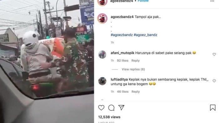 Viral Video Karma Pengendara Motor Geber Knalpot di Lampu Merah, Kena 'Geplak' Anggota TNI ...