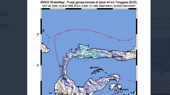 Baru Saja Terjadi, Gempa Darat Melanda Buol Sulawesi Tengah, Ini Daerah yang Rasakan Gempa Kata ...