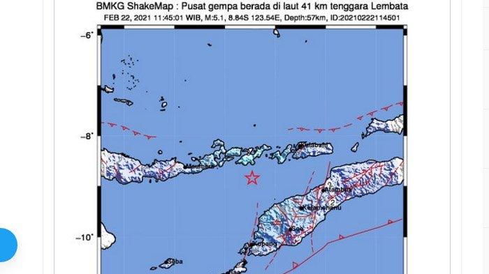 Gempa Bumi Terkini, Guncang Lembata NTT Senin Siang, Gempa Ketiga di Atas 5 SR Hari Ini ...