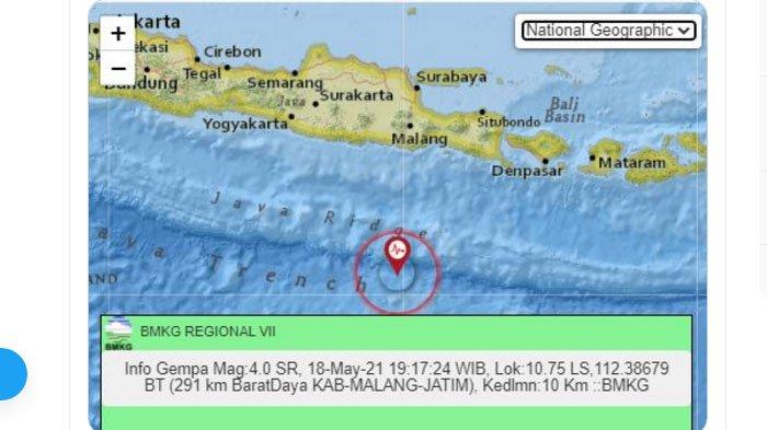 Baru Saja Gempa Terjadi di Malang, Pusatnya di Laut Selatan, Ini Kata BMKG - Tribunjabar.id