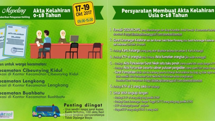 Inilah Jadwal Terbaru Mobil Mepeling Disdukcapil Bandung untuk Mengurus ...