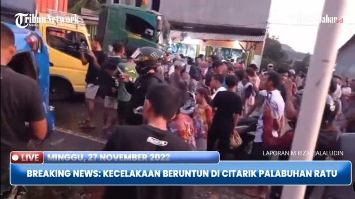 Breaking News Kecelakaan Beruntun di Sukabumi, Truk Tabrak Angkot hingga Terguling, Tutup Jalan ...