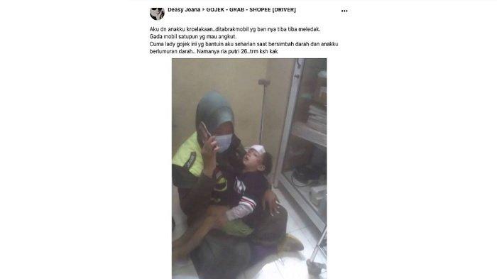 VIRAL Driver Ojol Perempuan Satu-satunya yang Tolong Anak Ditabrak Mobil, Ibu Korban Berterima ...