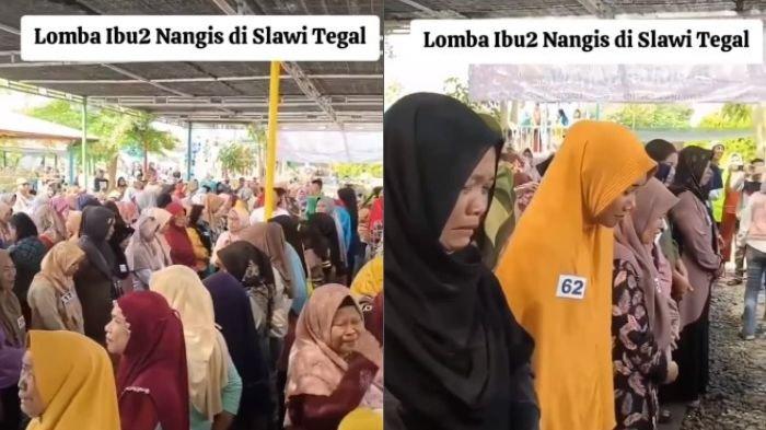 Viral Lomba Nangis Ibu-ibu di Tegal, Pemenangnya yang Paling Natural, Sang Juara Punya Triknya ...