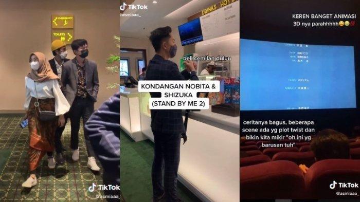 VIDEO VIRAL Nonton Bioskop Pakai Baju Kondangan, Petugas Tiket: Mau ke Kondangan Nobita, ya ...