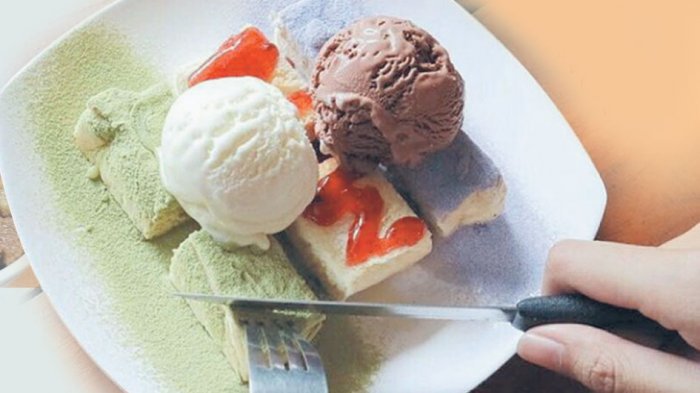 Roti Bakar Dipadu dengan Es Krim, Seperti Apa Rasanya? Nyeees ...