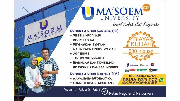 Peminat Masoem University Tetap Banyak, Pendaftaran Mahasiswa Baru ...