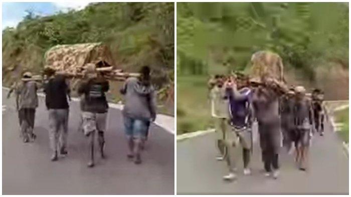 VIRAL Puskesmas Tak Mau Pinjamkan Ambulans, Warga Tandu Jenazah 13 Km dari Puskesmas ke Rumah ...