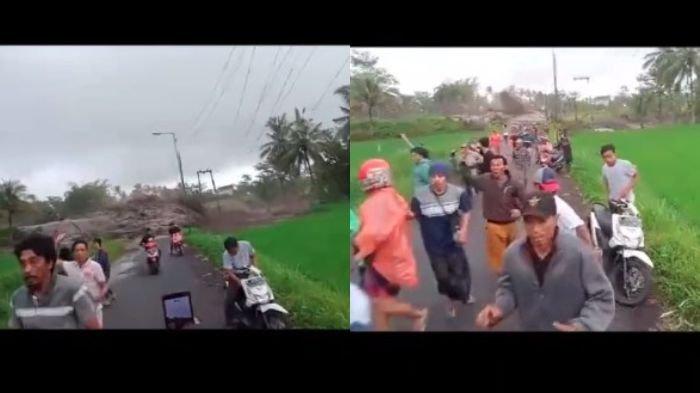 Viral Video Warga Lumajang Berhamburan Selamatkan Diri dari Banjir Lahar Dingin, Jembatan Ambruk ...