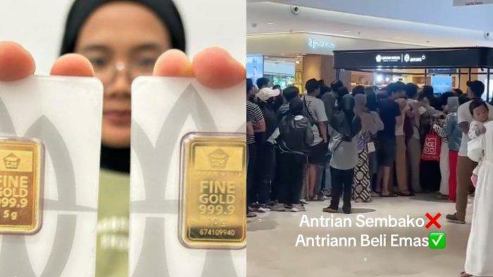 Viral, Warga Antre Beli Emas Antam di Mal Cibinong City, Bak Rebutan ...