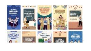 40 Poster Hari Guru 2024 Cocok Jadi Ucapan di Medsos pada 25 November, Gratis Tinggal Download ...