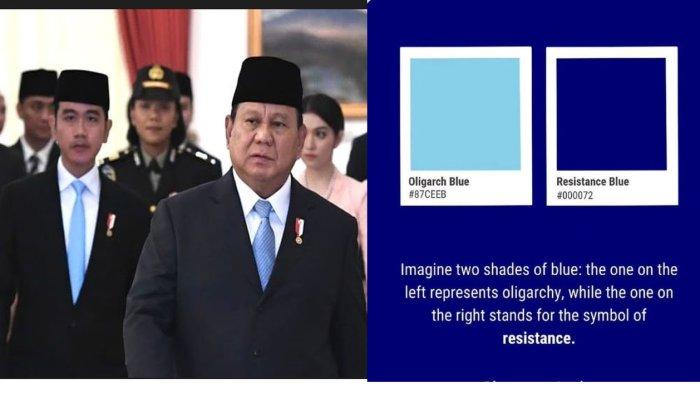 Asal Usul Warna Biru Oligarki pada Dasi yang Dipakai Menteri Kabinet ...
