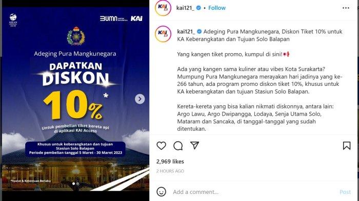 Ada Diskon 10 Persen untuk Pemesanan Tiket Kereta Api Rute Stasiun Solo Balapan, Ini Syaratnya ...
