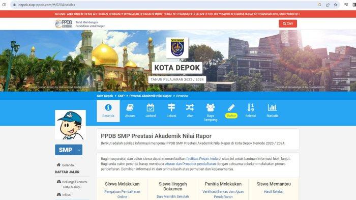 Seleksi PPDB Jenjang SMP di Depok Sudah Dibuka, Kuota Sekolah Negeri 9. ...