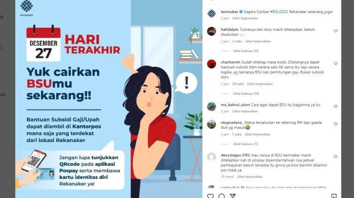 Hari Ini Batas Akhir Pencairan BSU 2022, Segera ke Kantor Pos Sebelum Dana Bantuan Hangus ...