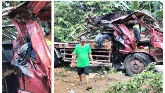 Kecelakaan Hari Ini di Balangan, Truk Peti Kemas Oleng di Turunan Curam ...