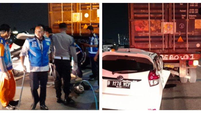 Kecelakaan Maut Hari Ini di Tol Grogol: Yaris Tabrak Truk Kontainer ...