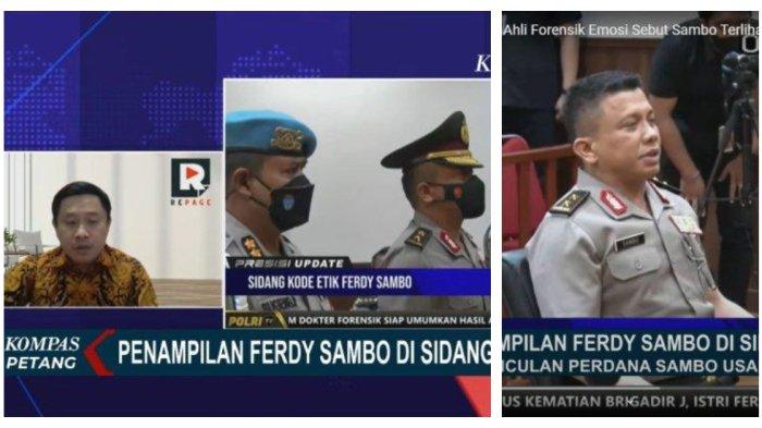 Ferdy Sambo Dibilang Santai di Sidang Etik, Tapi Kata Ahli Forensik ...
