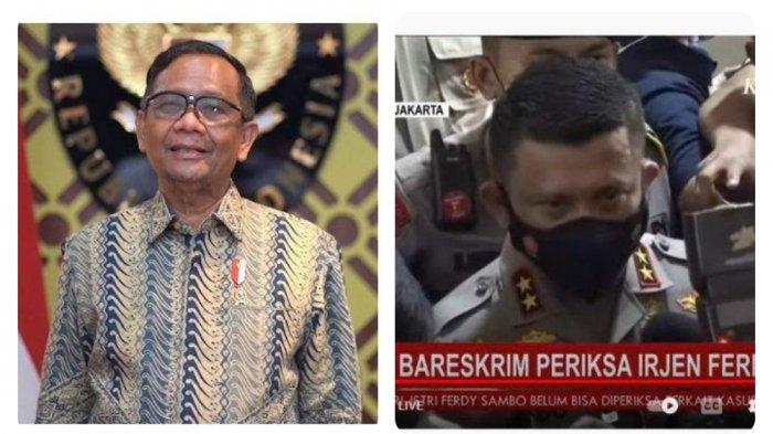 Jelaskan Etik dan Pidana, Mahfud MD Analogikan Kasus Ferdy Sambo dengan Cerita Polisi Selingkuh ...