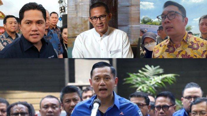 Survei Cawapres Litbang Kompas: Tidak Ada AHY dan Gibran di 3 Besar, Erick, Sandiaga dan Emil ...