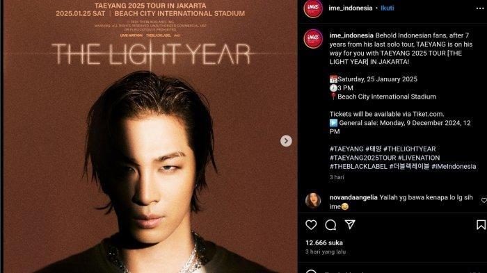 Siap-siap War Tiket! Ini Harga dan Cara Beli Tiket Konser Taeyang BIGBANG The Light Year di ...