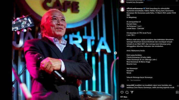 Sosok Nomo Koeswoyo, Musisi Legendaris yang Warnai Industri Musik ...