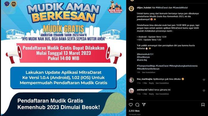 Daftar Posko Validasi Pendaftaran Mudik Gratis Kemenhub, Lengkap dengan Kota Tujuan dan Arus ...