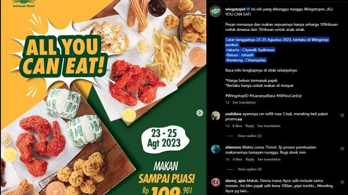 Siap-Siap Jelang Gajian! Wingstop Promo All You Can Eat Mulai Rp 70 ribuan - Tribunjakarta.com