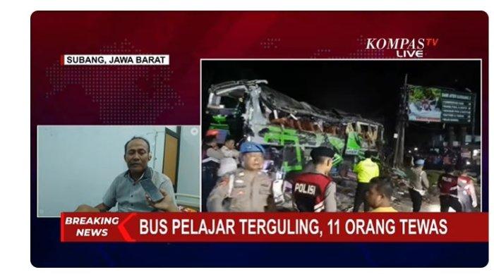 Pengakuan Sopir Bus Rombongan SMK Lingga Kencana yang Kecelakaan di Subang, Sengaja Tabrak Tiang ...