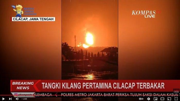Kilang Minyak Pertamina Cilacap Terbakar, Kobaran Api Sangat Besar ...