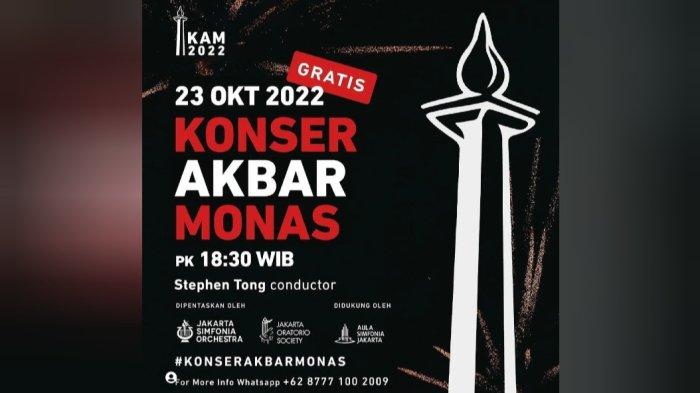 PERHATIAN! Malam Ini Ada Konser Akbar Gratis di Monas, Masyarakat Bisa ...