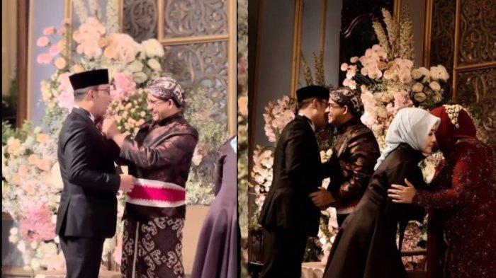 Ridwan Kamil Kondangan Mutiara Baswedan, Tingkah Anies di Pelaminan Bak Kakak Ketemu Adik ...