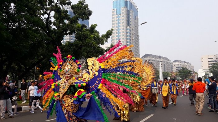 Keramaian Parade Asian Para Games di Monas, Ada Pawai Polisi Cilik ...