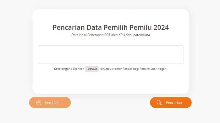 Cara Cek TPS pada Pemilu 2024, Cek di cekdptonline.kpu.go.id - Tribunjambi.com
