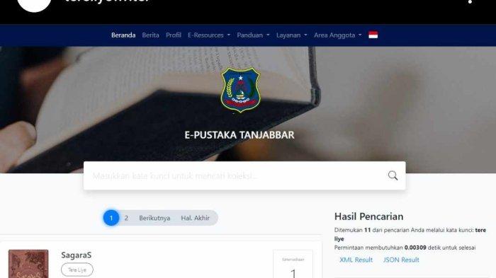 Diduga Dinas Perpustakaan Tanjabbar Jambi Memuat Ebook Penulis Buku Tere Liye Tanpa Izin ...