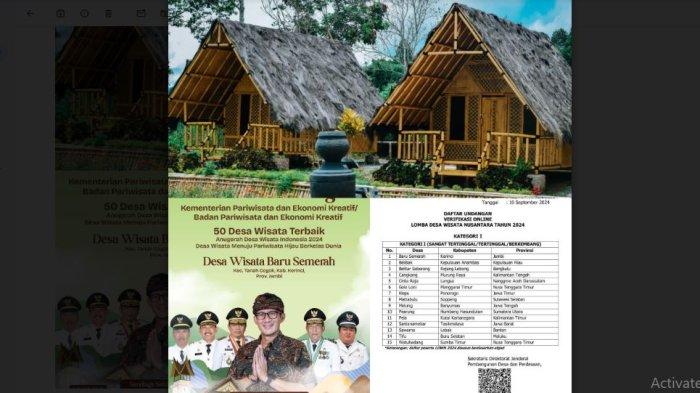 Sandingkan ADWI dan LDWN 2024, Desa Baru Semerah Kerinci Jambi Raih 2 ...