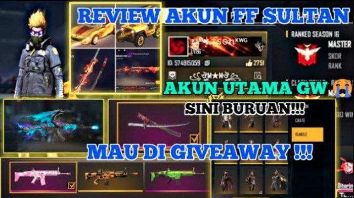 CEK 1500+ Akun Free Fire Sultan Gratis 2025 Full Diamond +999999, Ada ...