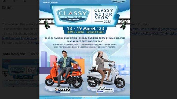 Yamaha Classy Motor Show 2023 Hadir di Mall WTC Jambi - Tribunjambi.com
