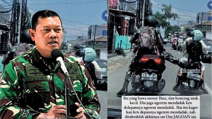 Panglima Minta Maaf dan akan Beri Sangksi ke Prajurit TNI Tendang Pemotor Ibu Bonceng Anak ...