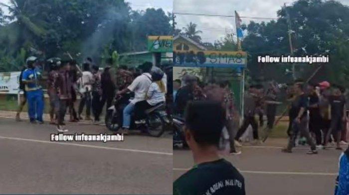 Viral Tawuran Antar Pelajar SMKN 3 dan SMAN 8 Kota Jambi, Saling Serang ...