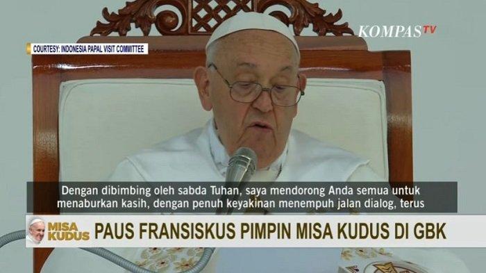 Paus Fransiskus Pimpin Misa di GBK: Beranilah Selalu untuk Mengimpikan Persaudaraan ...