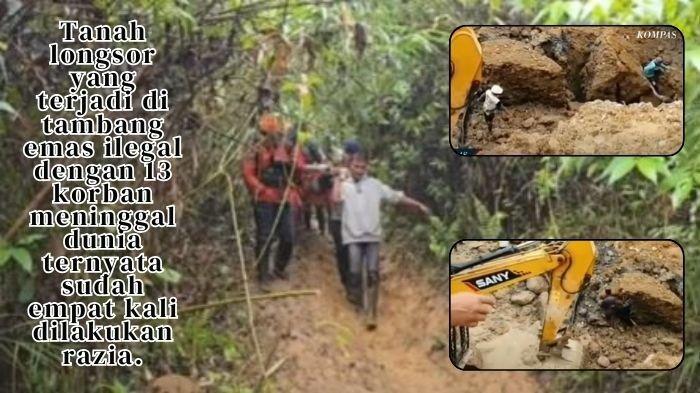 Longsor Tambang Emas Ilegal di Solok Sumbar, Alat Berat Diduga Didatangkan dari Perbatasan ...