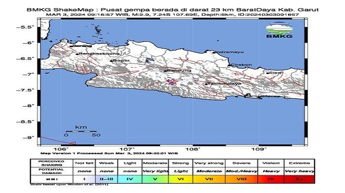 Gempa Getarkan Garut, Minggu 3 Maret 2024: Terasa Hingga Bandung - Tribunjambi.com