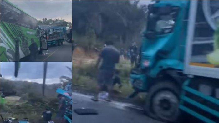 BREAKING NEWS: Laka Adu Kambing Bus Vs Truk di Bukit Baling Muaro Jambi ...