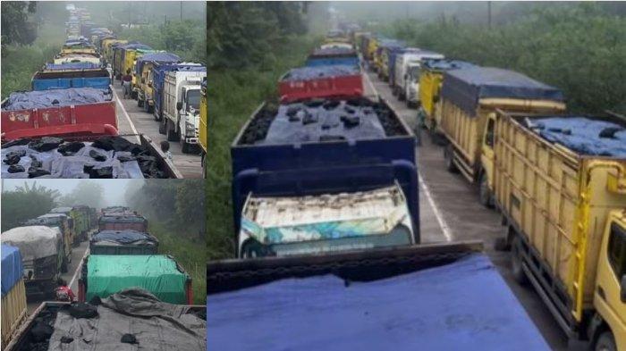 INFO LALULINTAS: Viral Macet Parah di Tempino Jambi, Truk Batu Bara Mengular - Tribunjambi.com