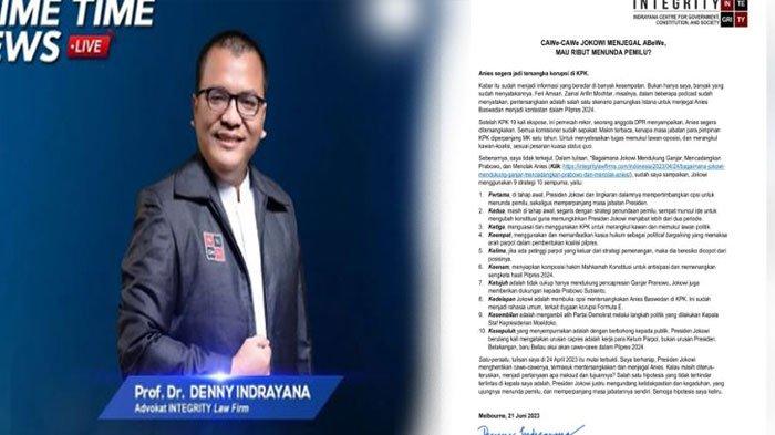 Denny Indrayana Sebut Anies Baswedan Akan Jadi Tersangka KPK, Upaya Jegal Karier Politik Anies ...